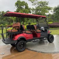 China OEM ODM 6 Seat Electric Golf Cart Lifted 4 Wheel Disc Brake 10 Inch TFT IP66 CARplay for sale