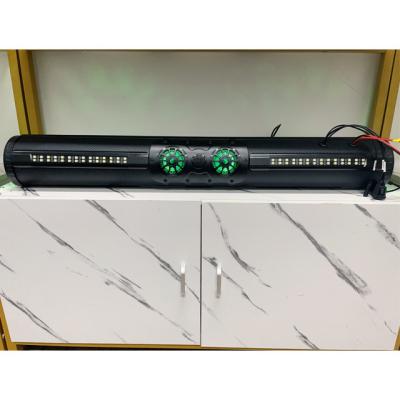China Outdoor Amplified ATV UTV Golf Cart BT Connector 8 Speaker Soundbar Waterproof With LED Lighting 500 Watts for sale