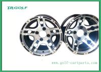 China 12 Inch Aluminum Matte Black Wheels Silver Color For Golf Cart 12x7