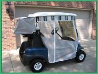 China Track Style Golf Cart Enclosures 3  Sided Nylon Golf Cart Covers Light Weigh for sale