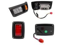 China Golf Cart LED Light Kit with Halogen Headlight and LED Taillight Fits EZGO TXT for sale