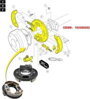 China Club Car Rear Brake Cluster Ds Precedent 1995-up Golf Cart 103380202 101823301 for sale