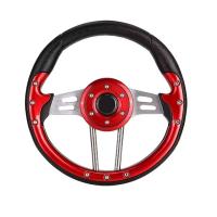 China Manufacturers Direct Supply Red Golf Black Sliver Cart Steering Wheel Car Modified Car Accessories Electroplated Ceramic Steering Wheel for sale