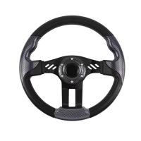 China Manufacturers Direct Supply Red Golf Black Sliver Cart Steering Wheel Car Modified Car Accessories Electroplated Ceramic Steering Wheel for sale