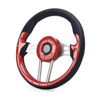 China Manufacturers Direct Supply Red Golf Black Sliver Cart Steering Wheel Car Modified Car Accessories Electroplated Ceramic Steering Wheel for sale