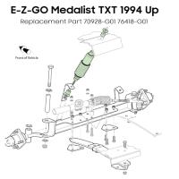China Golf Cart Heavy Duty Coil Front /Rear Shock Absorber for EZGO TXT 94-up 70928G01 for sale