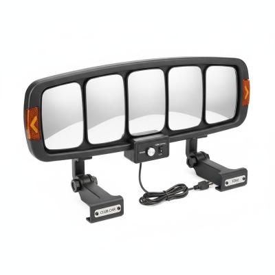 China Golf Cart 5 Panel Rear View Mirror Turn Signals Universal Club Car EZGO Yamaha 12V LED Upgrade for sale