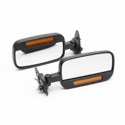 China Golf Cart Folding Side Mirrors Turn Signal LED Club Car Precedent EZGO Yamaha Adjustable for sale