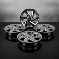 China Golf Cart Hubcaps Spinners 8 Inch Wheel Covers Chrome Finish Set 4 Universal EZGO Club Car for sale