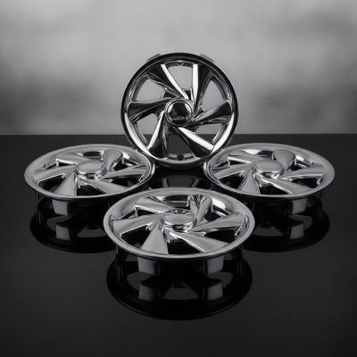 China Golf Cart Hubcaps Spinners 8 Inch Wheel Covers Chrome Finish Set 4 Universal EZGO Club Car for sale