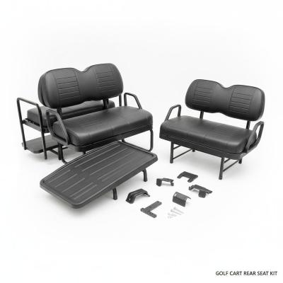 China Golf Cart Rear Flip Seat Kit Club Car Precedent EZGO TXT Yamaha Drive Cushions Included for sale