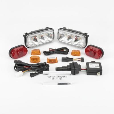 China Golf Cart LED Light Kit Headlight Taillight Turn Signal Club Car EZGO Yamaha 12V Street Legal for sale