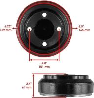 China Club Car Precedent Rear Brake Drum OEM Replacement Anti-Rust Coated Dynamically Balanced Precision Machined for sale
