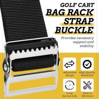 China 2PCS Cart Bag Rack Strap Buckle Cart Bag Strap Buckle Universal Adjustable Stainless Steel Bag Holder Bracket Buckle for sale