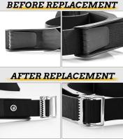 China 2PCS Cart Bag Rack Strap Buckle Cart Bag Strap Buckle Universal Adjustable Stainless Steel Bag Holder Bracket Buckle for sale