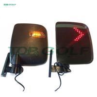 China Fully Adjustable Golf Cart Side Mirrors With Turn Signal Lights 2 Pounds Weight for sale