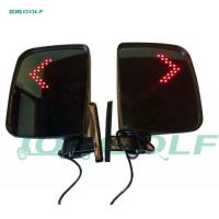 China Fully Adjustable Golf Cart Side Mirrors With Turn Signal Lights 2 Pounds Weight for sale