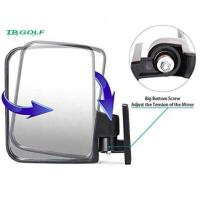 China Left And Right Golf Cart Rear View Mirror 180 Degree Views Black Color for sale