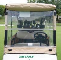 China Door Works Golf Cart Enclosures With Rear Seat White Dual U - Shaped Zippers for sale
