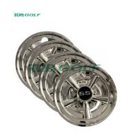China 10 Spoke SS Golf Cart Wheel Covers Hub Caps 8 Inch W-8 For Club Car Ezgo for sale