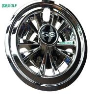 China Deep Chrome 8 Inch Golf Cart Hub Caps Aluminum Golf Cart Parts For YMH E-ZGO for sale