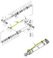 China KOMATSU PC120 PC130 Excavator Pressure Oil Pipe 51.5MPa Hydraulic Cylinder Iron Pipe for sale
