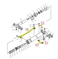 China KOMATSU PC120 PC130 Excavator Pressure Oil Pipe 51.5MPa Hydraulic Cylinder Iron Pipe for sale