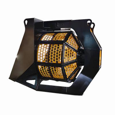 China Excavator Rotary Screening Bucket 5-40 Ton Sieve Bucket 800-1400mm Drum Diameter for sale