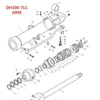 China Doosan DH300 Excavator Hydraulic Cylinder Pipe Clamp Hard Tube Fixture 51.5MPa for sale