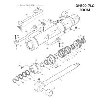 China Doosan DH300 Excavator Hydraulic Cylinder Pipe Clamp Hard Tube Fixture 51.5MPa for sale