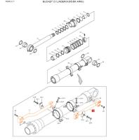 China Hyundai R305 Excavator Iron Pipe Distributor Bucket Oil Inlet Pipe 51.5MPa for sale