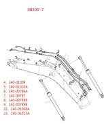 China Doosan DH300LC-7 Excavator Hydraulic Distributor Boom Confluence Pipe 51.5MPa for sale