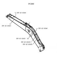 China PC200-8MO Hydraulic System Distributor Bucket Pipe and Return Pipe for Excavator Iron Pipe for sale