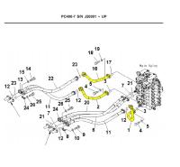 China PC400 PC450 Excavator Hydraulic Distribution Valve Iron Pipe For Energy Mining for sale