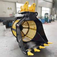China Tiejia Rotating Screen Bucket 1.2m3 Excavator Sieve Bucket for 4-10 Ton Backhoe for sale