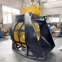 China Tiejia Rotating Screen Bucket 1.2m3 Excavator Sieve Bucket for 4-10 Ton Backhoe for sale