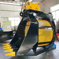 China Excavator Sieve Bucket 0.46-1.2 M3 Capacity Hydraulic Rotating Screen Bucket for 5-40 Ton Excavators for sale