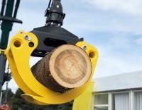 China 3 Ton Hydraulic Excavator Wood Grapple Rotating Max Jaw Opening 1.5m 330cc for sale