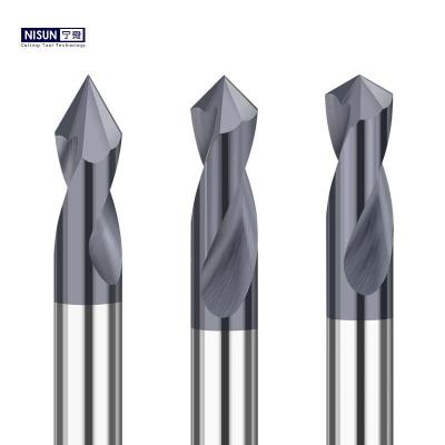 China TiAlN Coating NC Spot Drills High Precision Twist Drill With 90 120 142 Degree Chamfer for sale