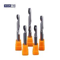 China Single Flute End Milling Cutter Dlc Coating Smooth Edged For Woodworking for sale