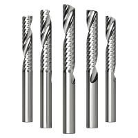China Single Flute End Milling Cutter Dlc Coating Smooth Edged For Woodworking for sale