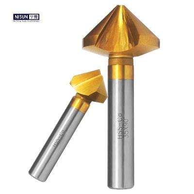 China 90 120Degree 3 Flute Countersinking Tools HSS M2 Countersink Drill Bit HRC65 for sale