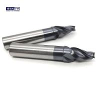 China Carbide M2 M35 M42 PM Conical Tapered End Mills Milling Cutter 2 Flutes Custom Length for sale
