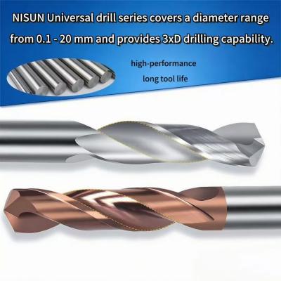 China Alloy Solid Carbide Drill Bits Drilling Tools Tungsten Steel Precision Twist Drill 3D for sale