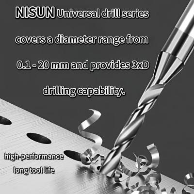 China Alloy Solid Carbide Micro Drill Bits Drilling Tools Tungsten Steel Precision Twist Drill 3D for sale