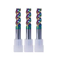 China HRC55 Carbide End Mill 3 Flutes 3F Dia 1mm 2mm 3mm 4mm Shank End mill coating Carbide Solid Tungsten  Flat milling cutter for Aluminium for sale