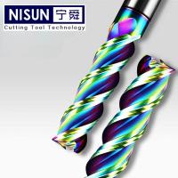 China HRC55 Carbide End Mill 3 Flutes 3F Dia 1mm 2mm 3mm 4mm Shank End mill coating Carbide Solid Tungsten  Flat milling cutter for Aluminium for sale