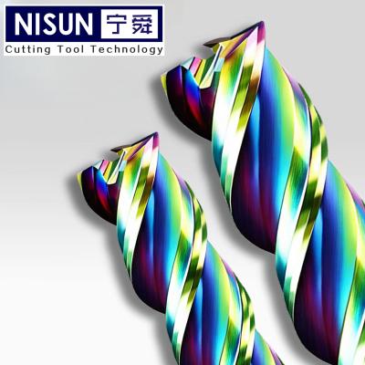China HRC55 Carbide End Mill 3 Flutes 3F Dia 1mm 2mm 3mm 4mm Shank End mill coating Carbide Solid Tungsten  Flat milling cutter for Aluminium for sale