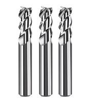 China HRC55 Carbide End Mill 3 Flutes 3F Dia 1mm 2mm 3mm 4mm Shank End mill coating Carbide Solid Tungsten  Flat milling cutter for Aluminium for sale
