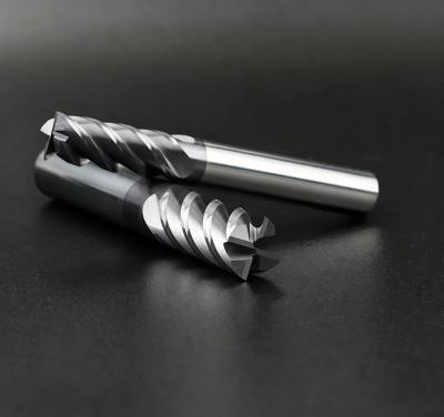 China HRC55 Carbide End Mill Four Flutes 4F Dia 18mm 20mm Shank Endmill Carbide 4 Flutes Solid Tungsten milling cutter steel for sale